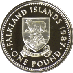 Pre-Owned 1987 Falklands Islands Proof £1 Silver Coin - VAT Free | Out ...
