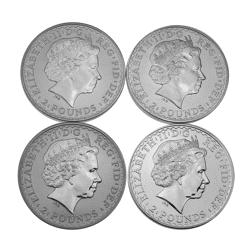 Pre-Owned UK Britannia Design Silver 4-Coin Set - VAT Free | Pre-Owned ...