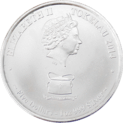Pre-Owned 2014 Tokelau Kakahi-Yellowfin Tuna 1oz Silver Coin - VAT Free ...