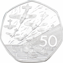 Pre-Owned 1944-1994 UK D-Day Commemorative 50p Piedfort Proof Silver ...