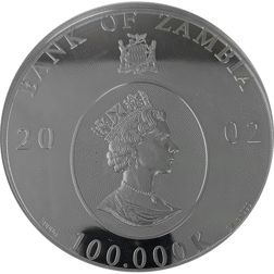 Pre-Owned 2002 Zambia Queen Mother 3kg Silver Proof Coin - VAT Free ...