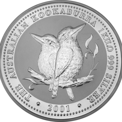 Pre-Owned 2001 Australian Kookaburra 1kg Silver Coin - VAT Free | Out ...