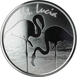 Pre-Owned 2019 St. Lucia Pink Flamingo 1oz Silver Coin - VAT Free | Out ...