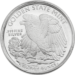 Pre-Owned Golden State Mint Walking Liberty 1/10oz Silver Round | Out ...