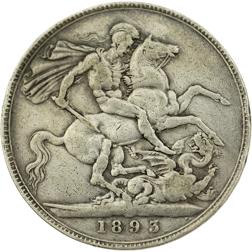 Pre-Owned 1893 UK Queen Victoria Silver Crown - VAT Free | Pre-Owned ...