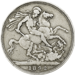 Pre-Owned 1892 Victoria Crown Silver Coin - VAT Free | Out Of Stock ...