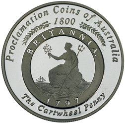Pre-Owned 2000 Australian Proclamation 'Cartwheel Penny' 1oz Silver ...