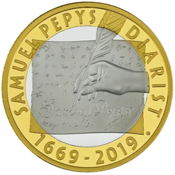 Pre-Owned 2019 UK Samuel Pepys £2 Proof Design Silver Coin - VAT Free ...