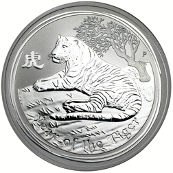 Pre-Owned Australian 2010 Lunar Tiger 1oz Silver Coin | Out Of Stock ...