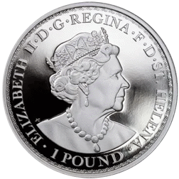 Pre-Owned 2021 St Helena Una and the Lion 1oz Gilded Silver Proof Coin ...