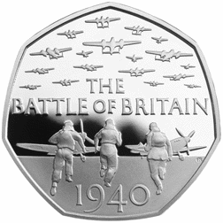 Pre-Owned 2015 UK 75th Anniversary of the Battle of Britain 50p ...
