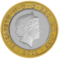 Pre-Owned 2011 UK 500th Anniversary of The Mary Rose £2 Proof Design ...
