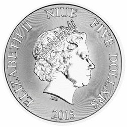 Pre-Owned Niue Hawksbill Turtle 2oz Silver Coin - Mixed Dates - VAT ...