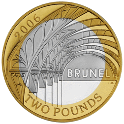 Pre-Owned 2006 UK Brunel Achievements £2 Proof Silver Coin - VAT Free ...