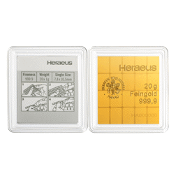 Pre-Owned Heraeus 20 x 1g Gold CombiBar | Out Of Stock | Atkinsons Bullion