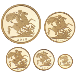 Pre-Owned 2015 UK Proof Sovereign Gold 5-Coin Set | Out Of Stock ...