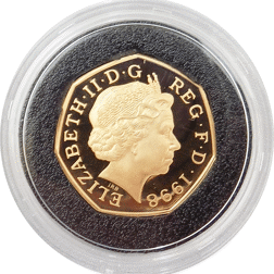 Pre-Owned 1998 UK 25th Anniversary of EEC 50p Gold Coin | Out Of Stock ...