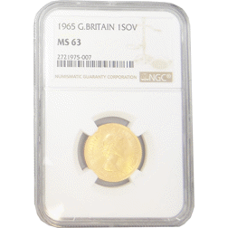 Pre-Owned 1965 UK Full Sovereign Gold Coin NGC Graded MS 63 - 2721975 ...