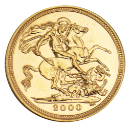 Pre-Owned 2000 UK Half Sovereign Proof Design Gold Coin | Pre-Owned ...