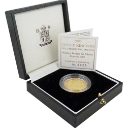 Pre-Owned 2001 UK Marconi Double Sovereign Gold Proof Coin | Out Of ...