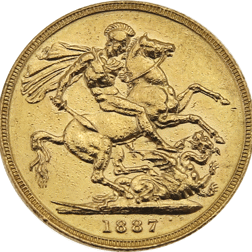 Pre-Owned 1887 Melbourne Mint Victoria Young Head Full Sovereign Gold Coin | Out Of Stock ...
