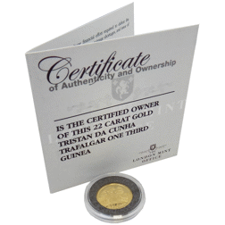 Pre-Owned 2008 Tristan Da Cunha Trafalgar One Third Guinea Proof Gold ...