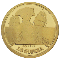 Pre-Owned 2008 Tristan Da Cunha Trafalgar One Third Guinea Proof Gold ...