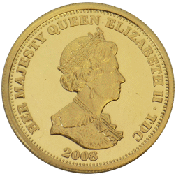 Pre-Owned 2008 Tristan Da Cunha Trafalgar One Third Guinea Proof Gold ...