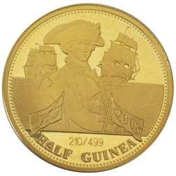 Pre-Owned 2008 Tristan Da Cunha Trafalgar Half Guinea Gold Coin | Out ...
