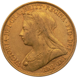 Pre-Owned 1866 Australian Sydney Mint Victoria Full Sovereign Gold Coin ...