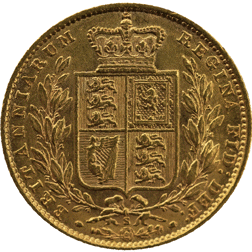 Pre-Owned 1871 Sydney Mint Victorian "Shield" Full Sovereign Gold Coin ...