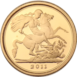 Pre-Owned 2011 UK Quarter Sovereign Proof Gold Coin | Pre-Owned ...