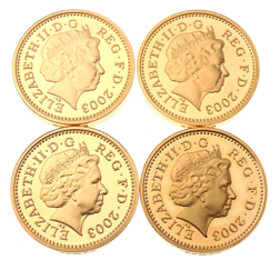 Pre-Owned 2003 UK Bridge Pattern Proof 4 Gold Coin Set | Out Of Stock ...