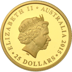 Pre-Owned 2015 Australian Longest Reigning Monarch 1/4oz Gold Proof ...