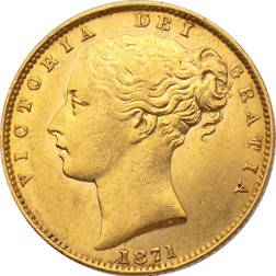 Pre-Owned 1871 London Mint DN.9 Victoria Young Head "Shield" Full ...