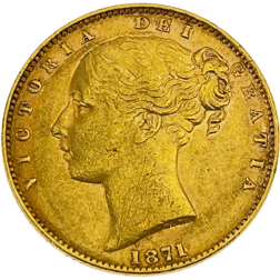 Pre-Owned 1871 London Mint DN.66 Victoria Young Head 'Shield' Full ...
