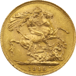 Pre-owned 1919 George V Canadian Mint Full Sovereign Gold Coin | Out Of ...