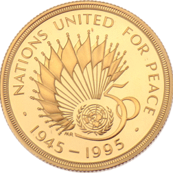 Pre-Owned 1945 - 1995 50th Anniversary of the United Nations Proof £2 ...