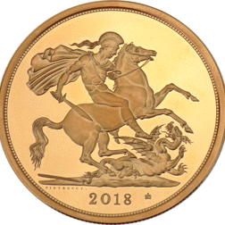 Pre-Owned 2018 UK Quintuple Sovereign £5 Brilliant Uncirculated Gold ...