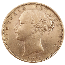Pre-Owned 1871 London Mint DN.17 Victoria Young Head 'Shield' Full ...