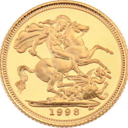Pre-Owned 1998 UK Half Sovereign Gold Proof Coin | Out Of Stock ...