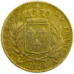 Pre-Owned 1814 Louis XVIII French 20 Franc Gold Coin | Pre-Owned | Atkinsons Bullion