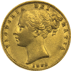 Pre-Owned 1866 London Mint Victorian 'Shield' D.N 58 Full Sovereign ...