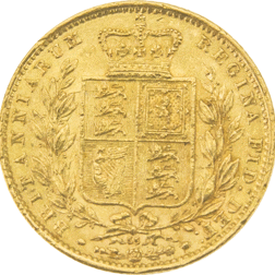 Pre-Owned 1866 London Mint DN.55 Victorian 'Shield' Full Sovereign Gold ...