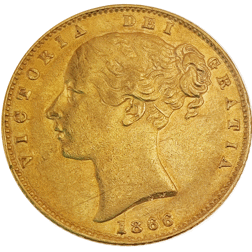 Pre-Owned 1866 London Mint DN.55 Victorian 'Shield' Full Sovereign Gold ...