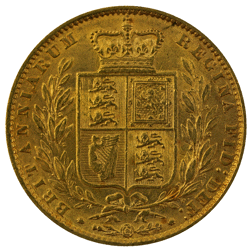 Pre-Owned - 1862 London Mint Victorian 'Shield' Full Sovereign Gold ...