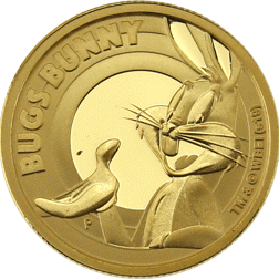 Pre-Owned 2019 Australian Looney Tunes: Bugs Bunny 1/4oz Gold Proof ...