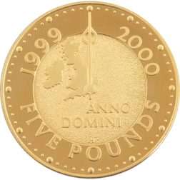 Pre-Owned 2000 UK Millennium £5 Crown Proof Design Gold Coin | Out Of ...