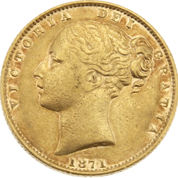 Pre-Owned 1871 London Mint DN.109 Victoria Young Head 'Shield' Full ...