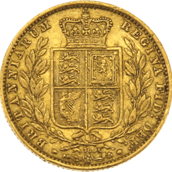 Pre-Owned 1866 London Mint Victorian 'Shield' D.N 70 Full Sovereign ...